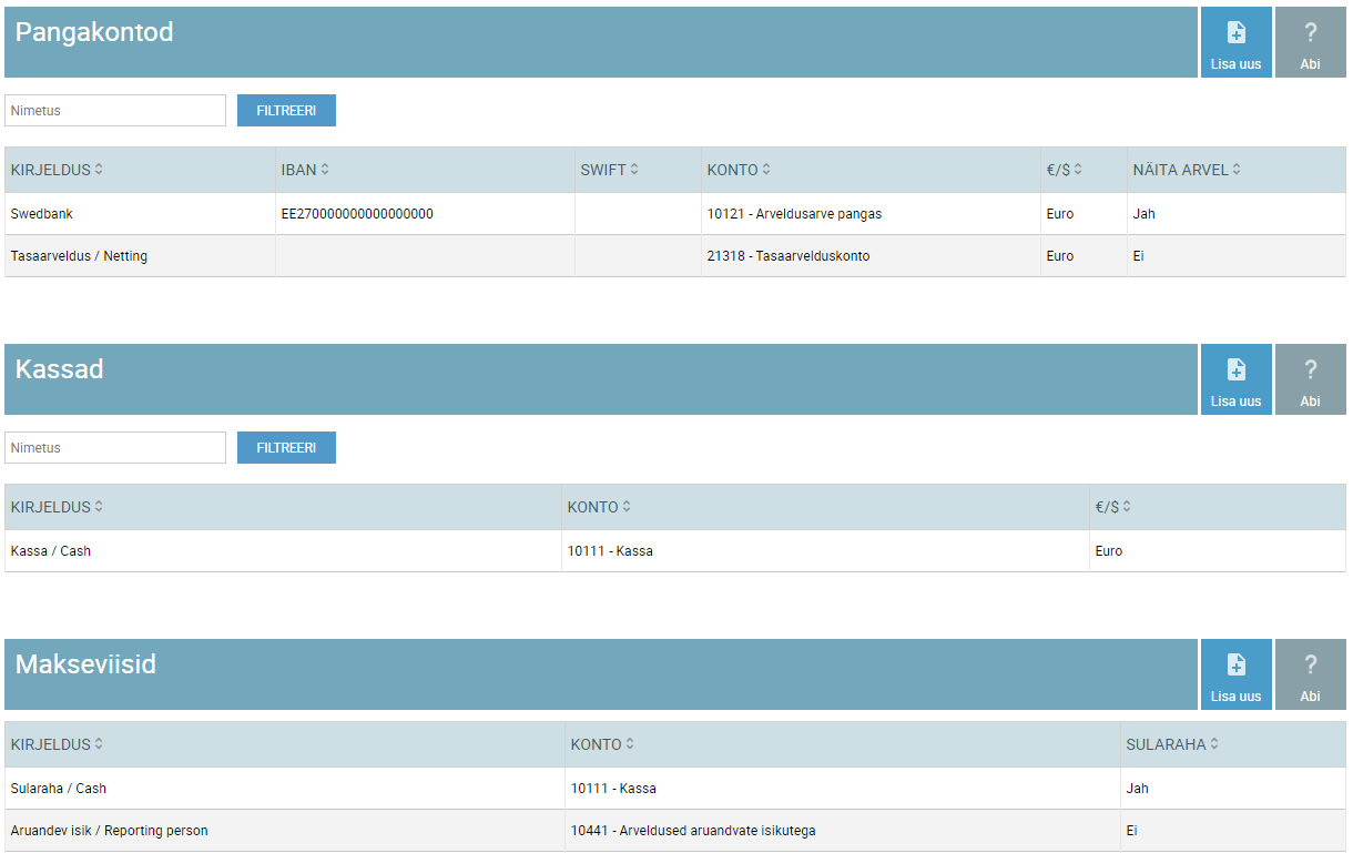 Maksed - SmartAccounts