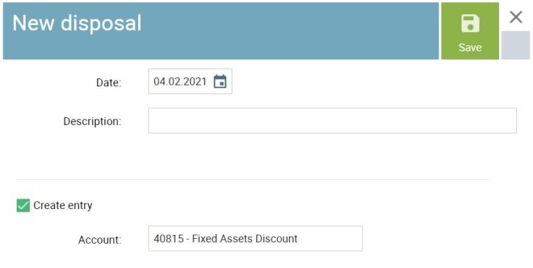 Fixed asset disposal - SmartAccounts