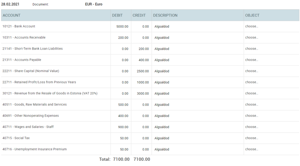 Entering initial balances - SmartAccounts